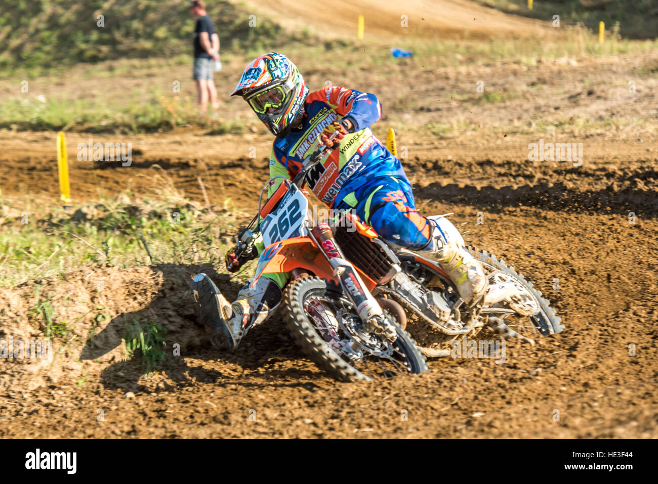 motocross rider in the race Stock Photo - Alamy