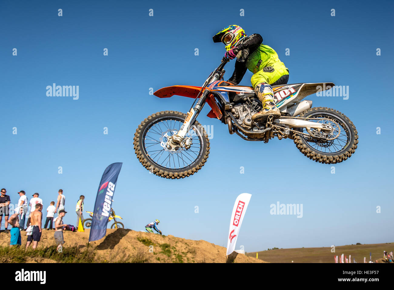 motocross rider in the race Stock Photo - Alamy