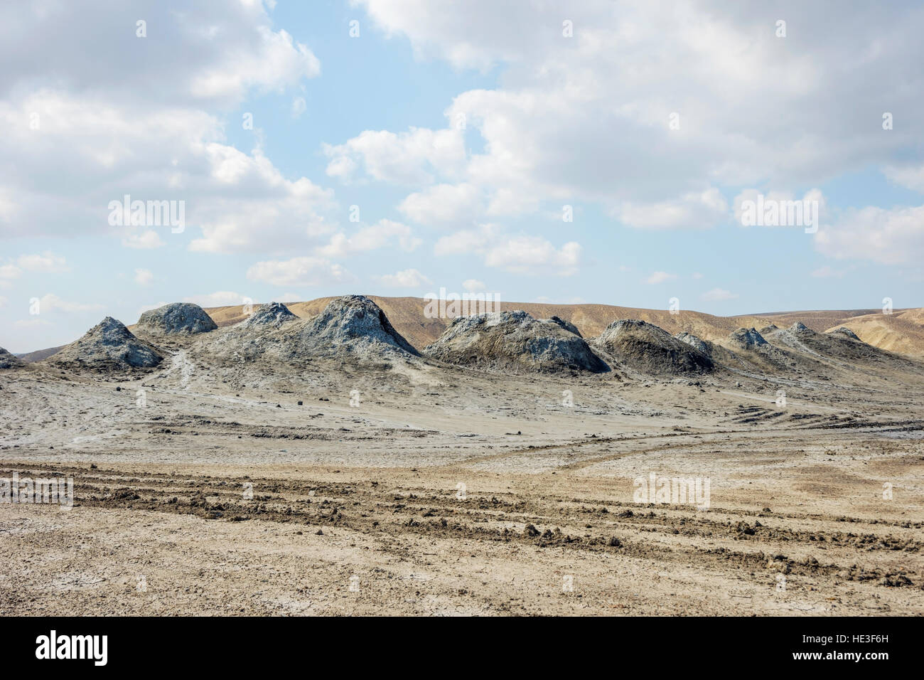 Mud volcano landscape in Gobustan, Azerbaijan Stock Photo - Alamy