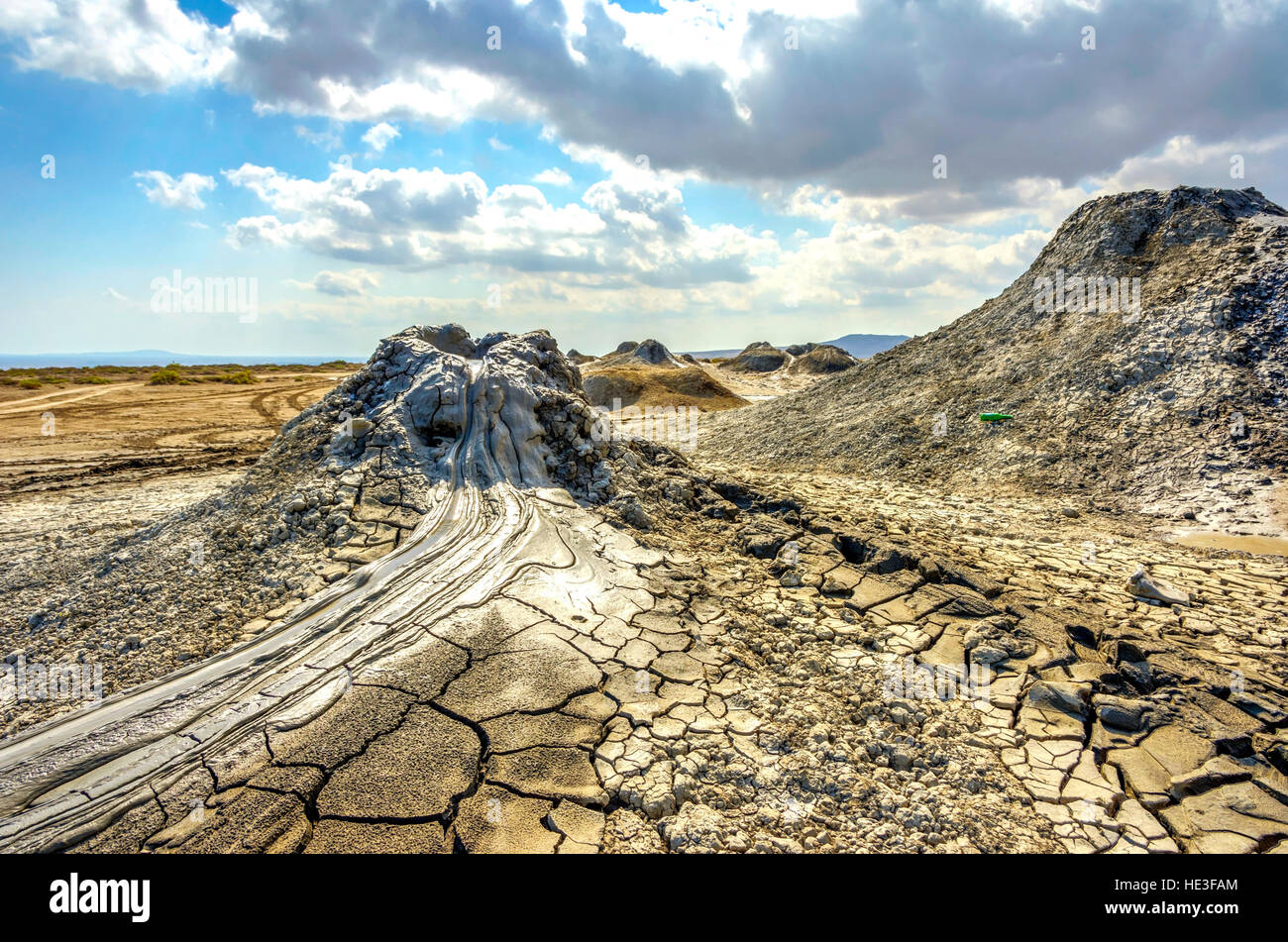 Mud volcano crater in Gobustan, Azerbaijan Stock Photo - Alamy
