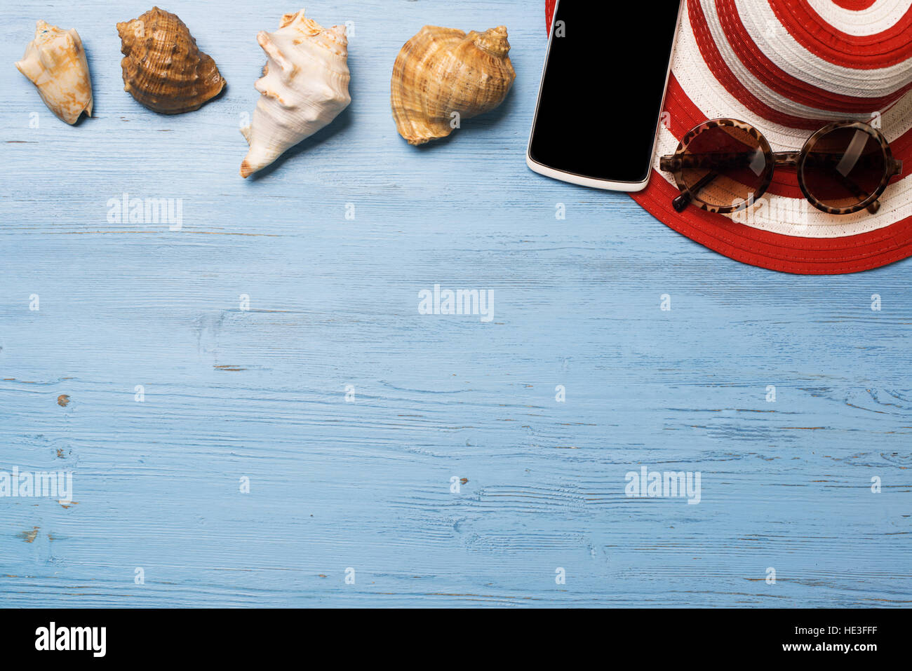 Summer objects for vacation Stock Photo - Alamy