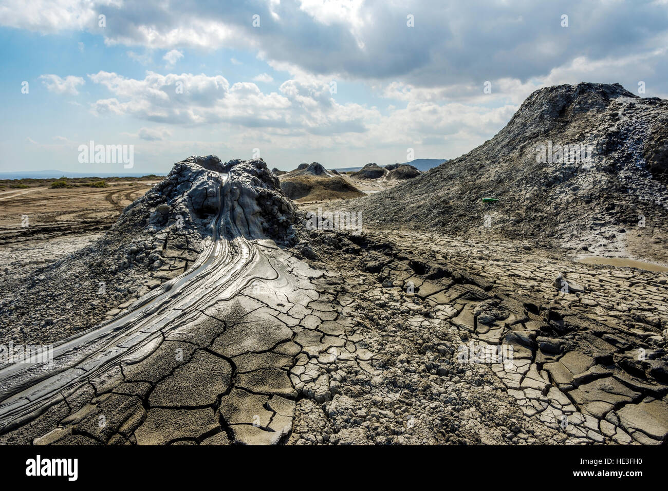 Mud volcano crater in Gobustan, Azerbaijan Stock Photo - Alamy