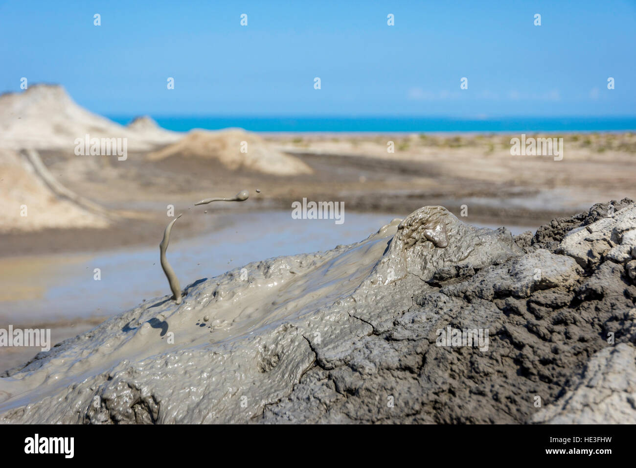 Mud volcano erupting mud hi-res stock photography and images - Alamy