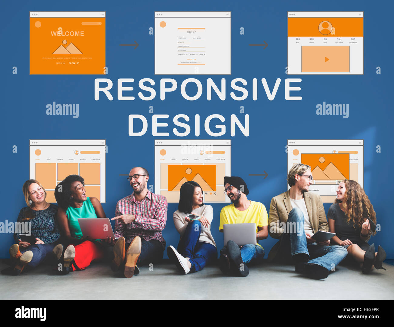 Web Template Website Design Concept Stock Photo - Alamy