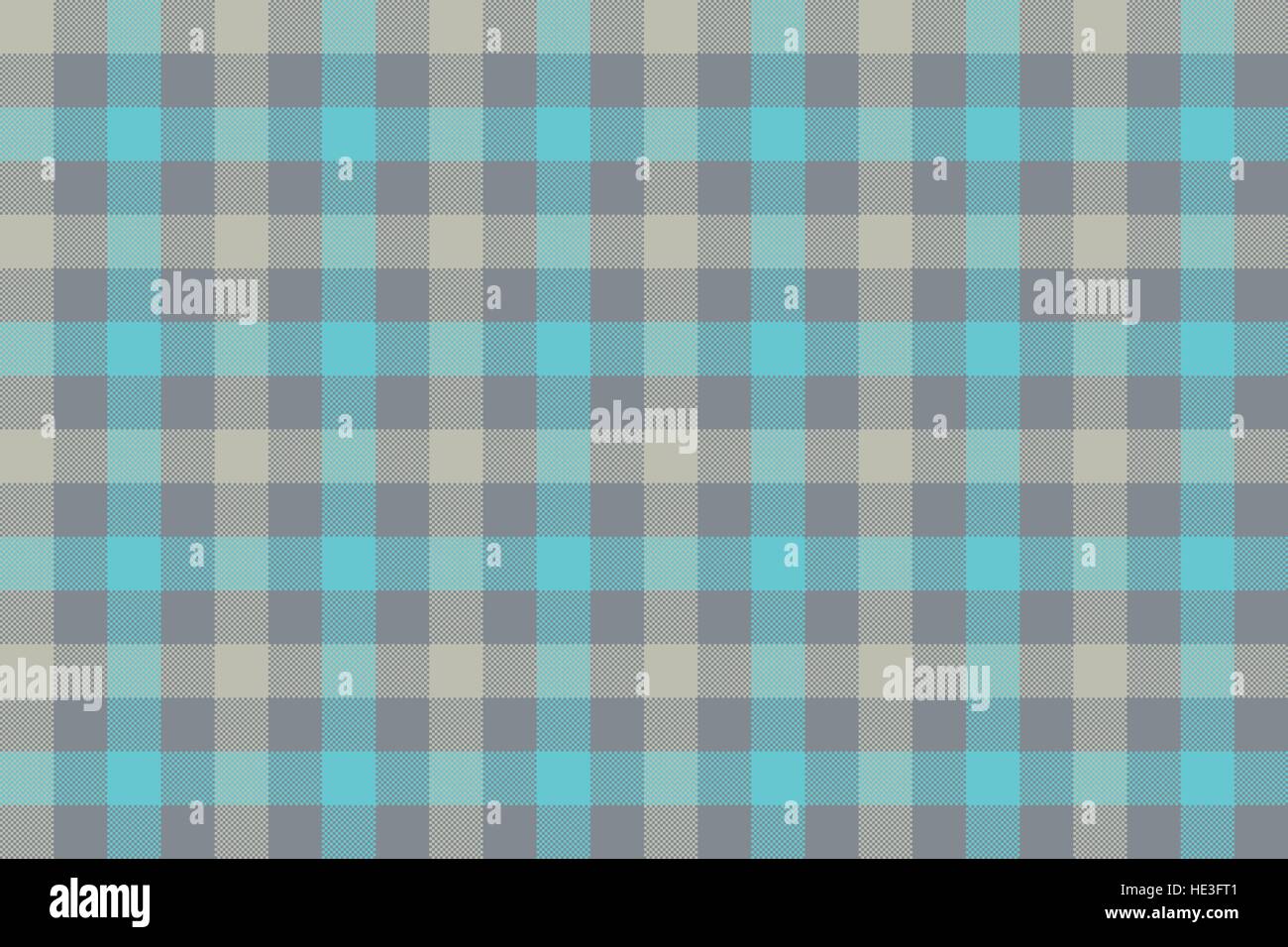 Gray blue check fabric texture background seamless pattern. Vector ...