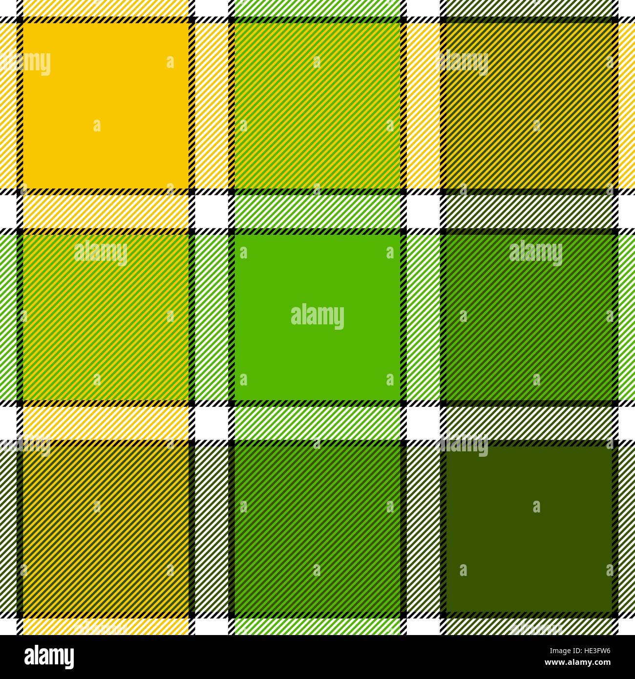 Lime color check plaid seamless pattern. Vector illustration. Flat ...