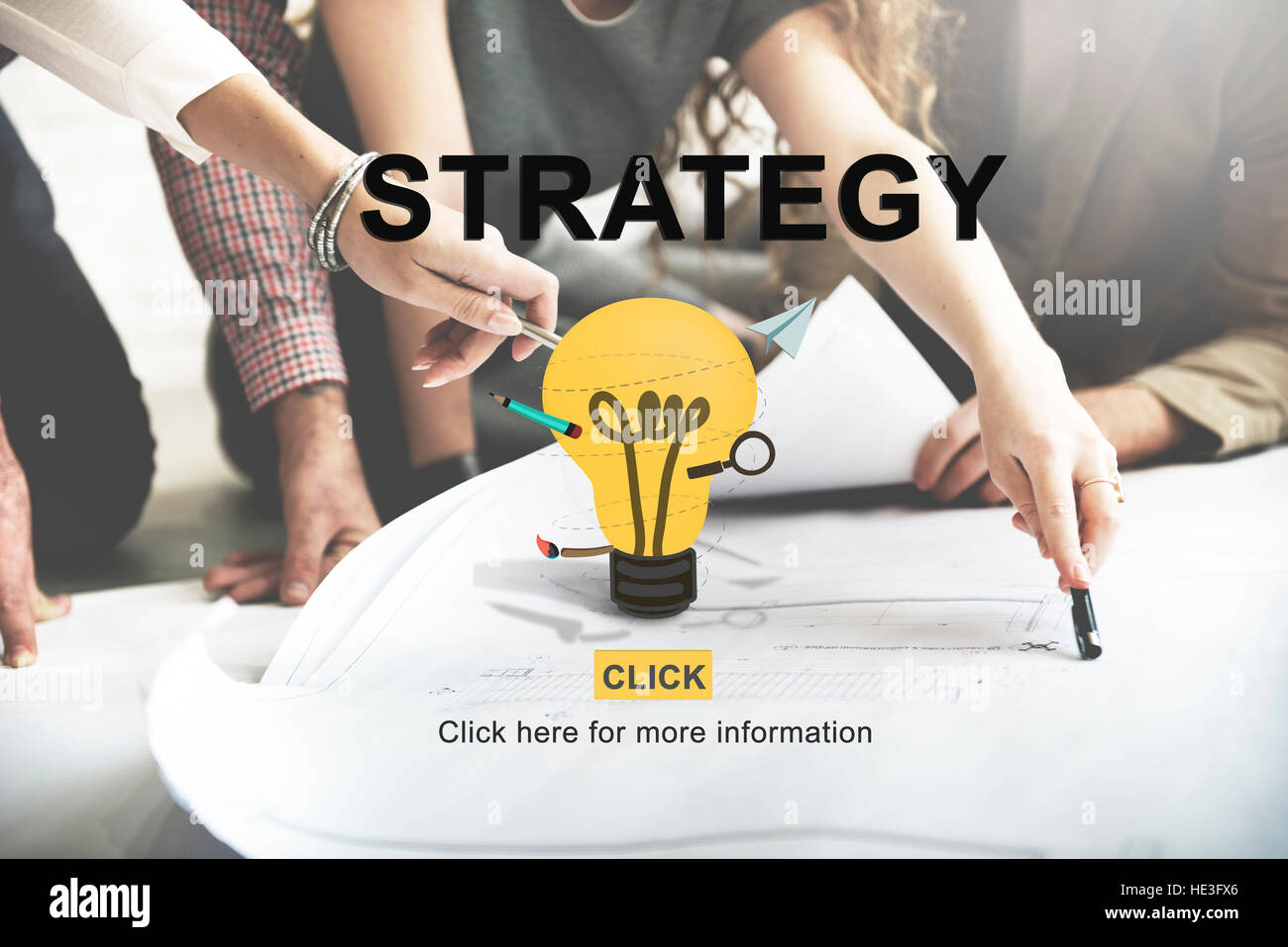 Strategy Vision Planning Tactics Process Strategics Concept Stock Photo ...