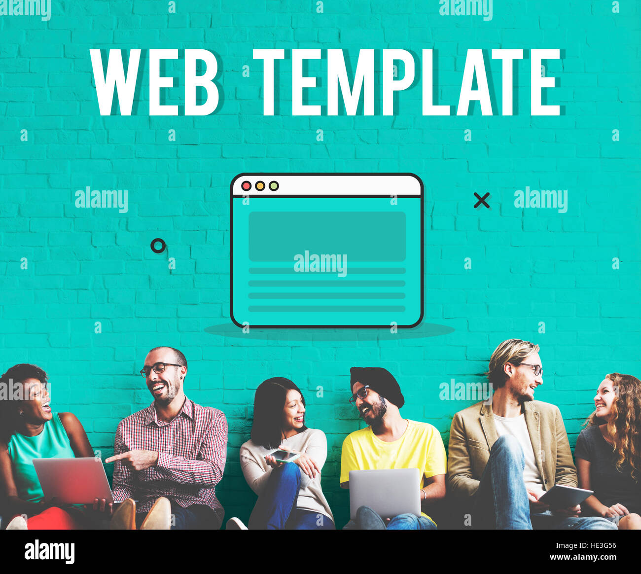 Web Design Template Graphic Concept Stock Photo - Alamy