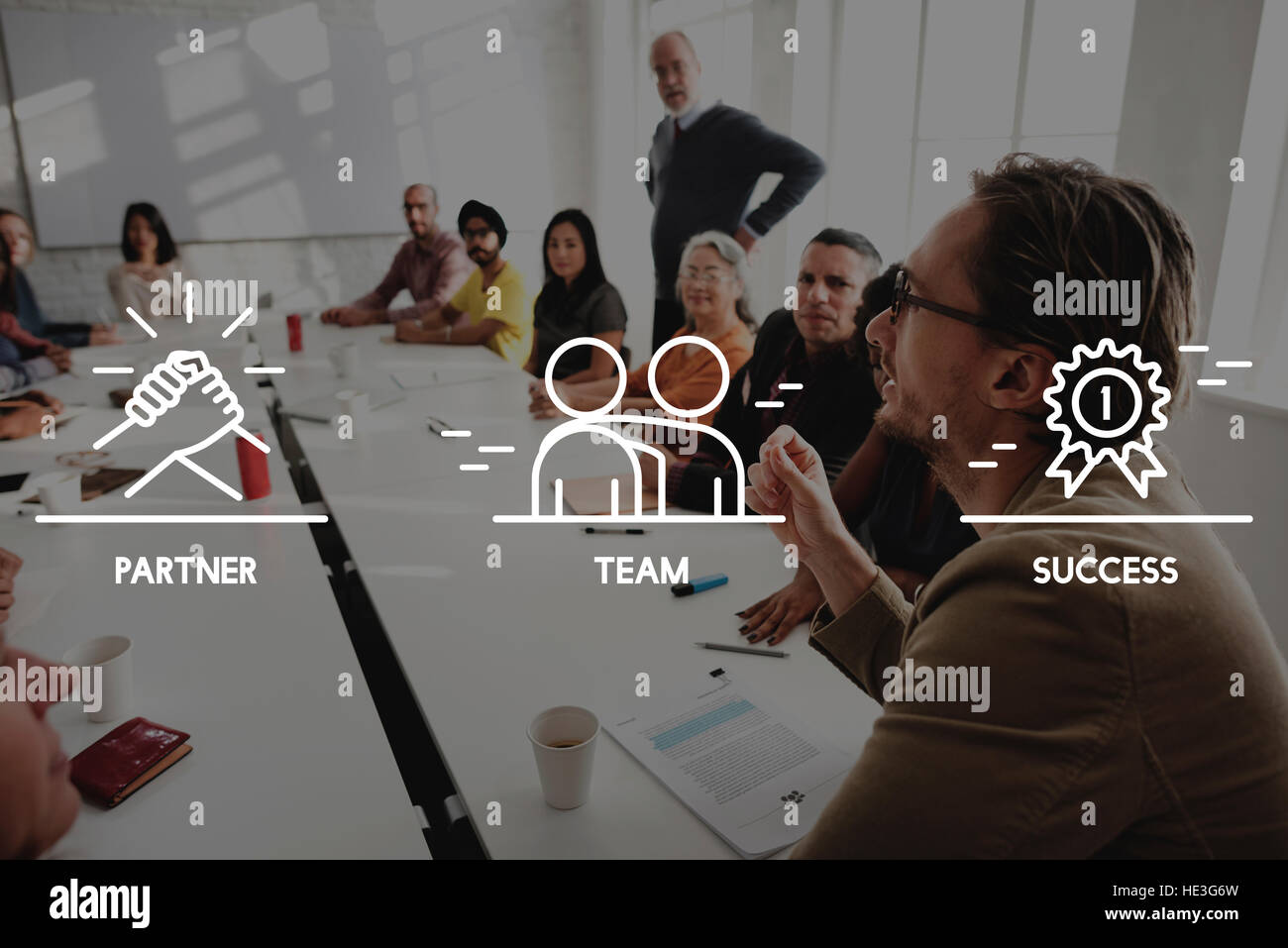 Team Partner Success People Graphic Concept Stock Photo - Alamy