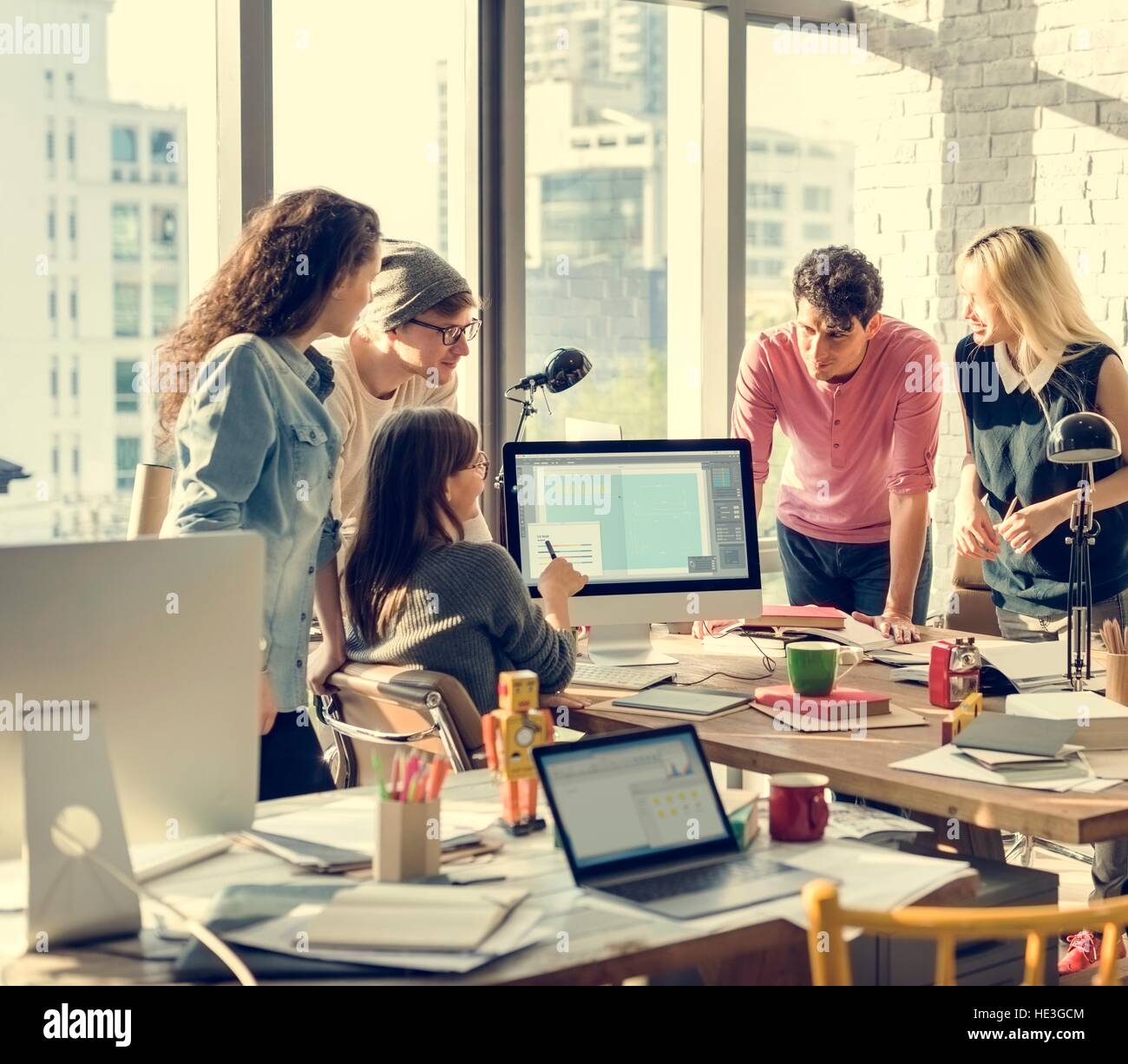 Teamwork Together Professional Occupation Concept Stock Photo - Alamy
