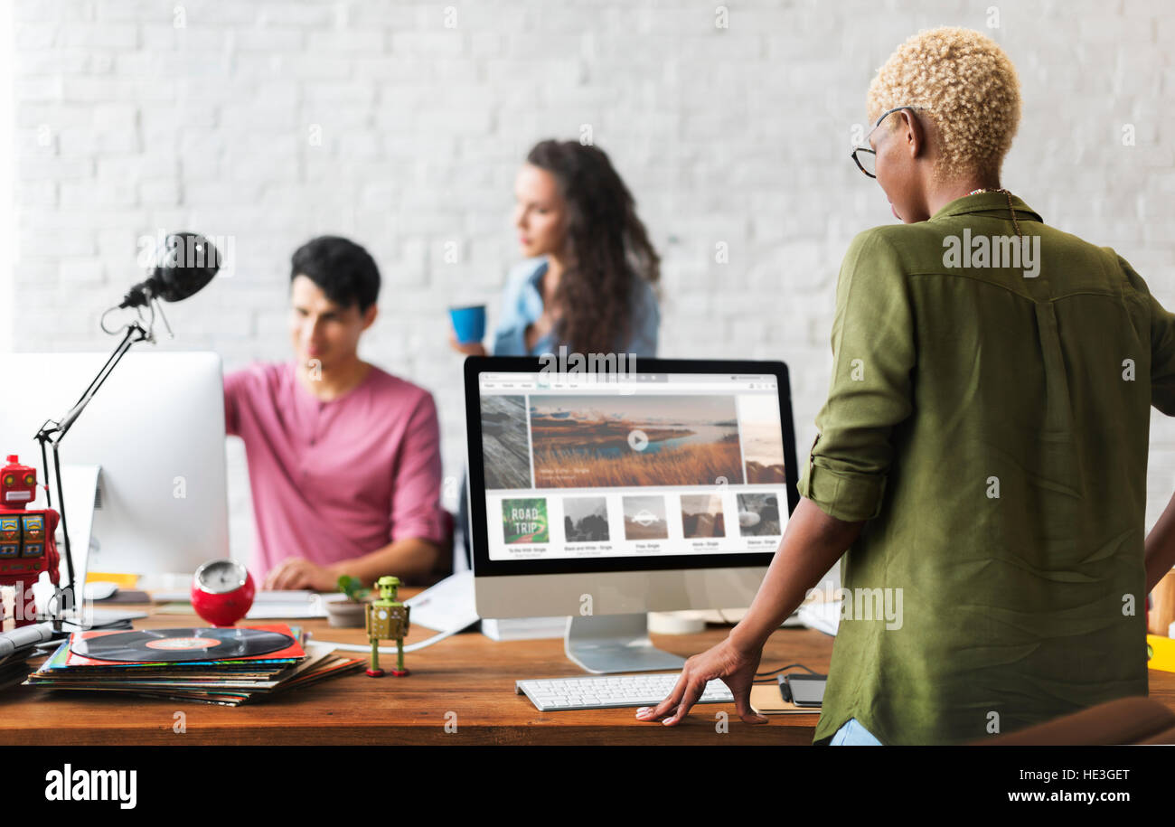 Teamwork Together Professional Occupation Concept Stock Photo - Alamy