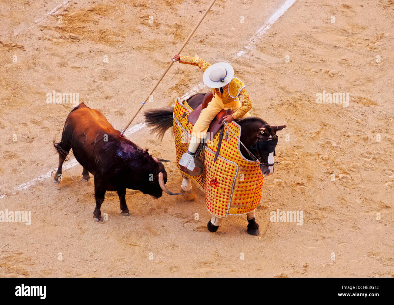 Spain, Madrid, Bullfighting Novillada Picada on the Bullring Plaza de ...