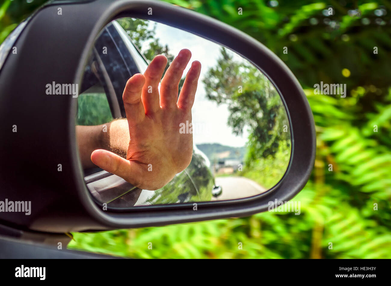Hand on the mirror hi-res stock photography and images - Alamy