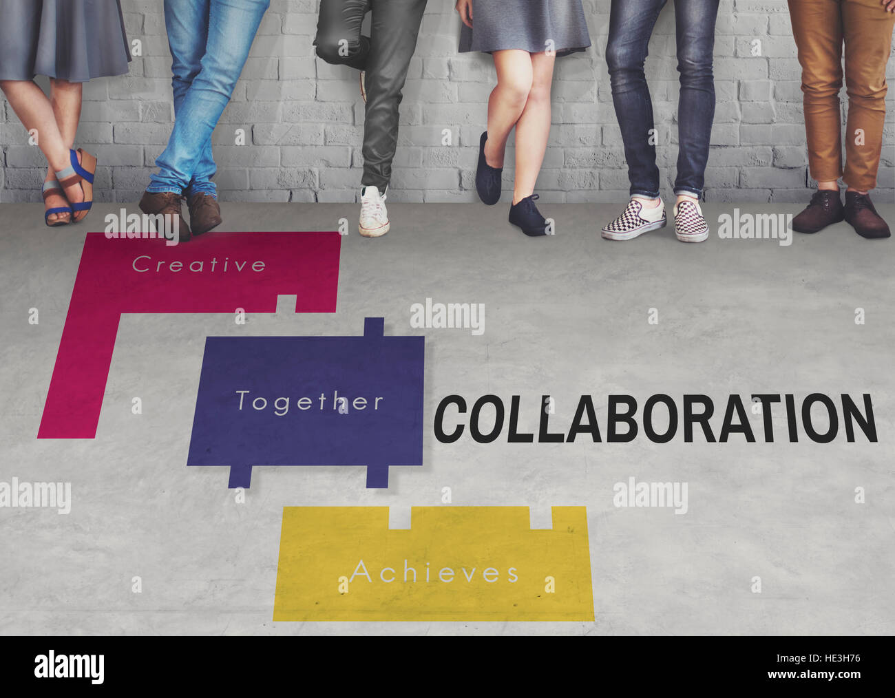 Achievement Teamwork Creative Together Collaboration Graphic Concept ...