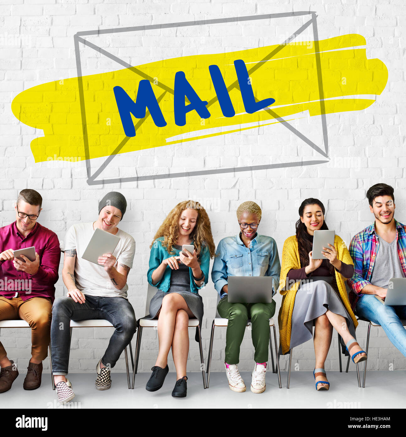 Mail Chat Communication Message Concept Stock Photo - Alamy