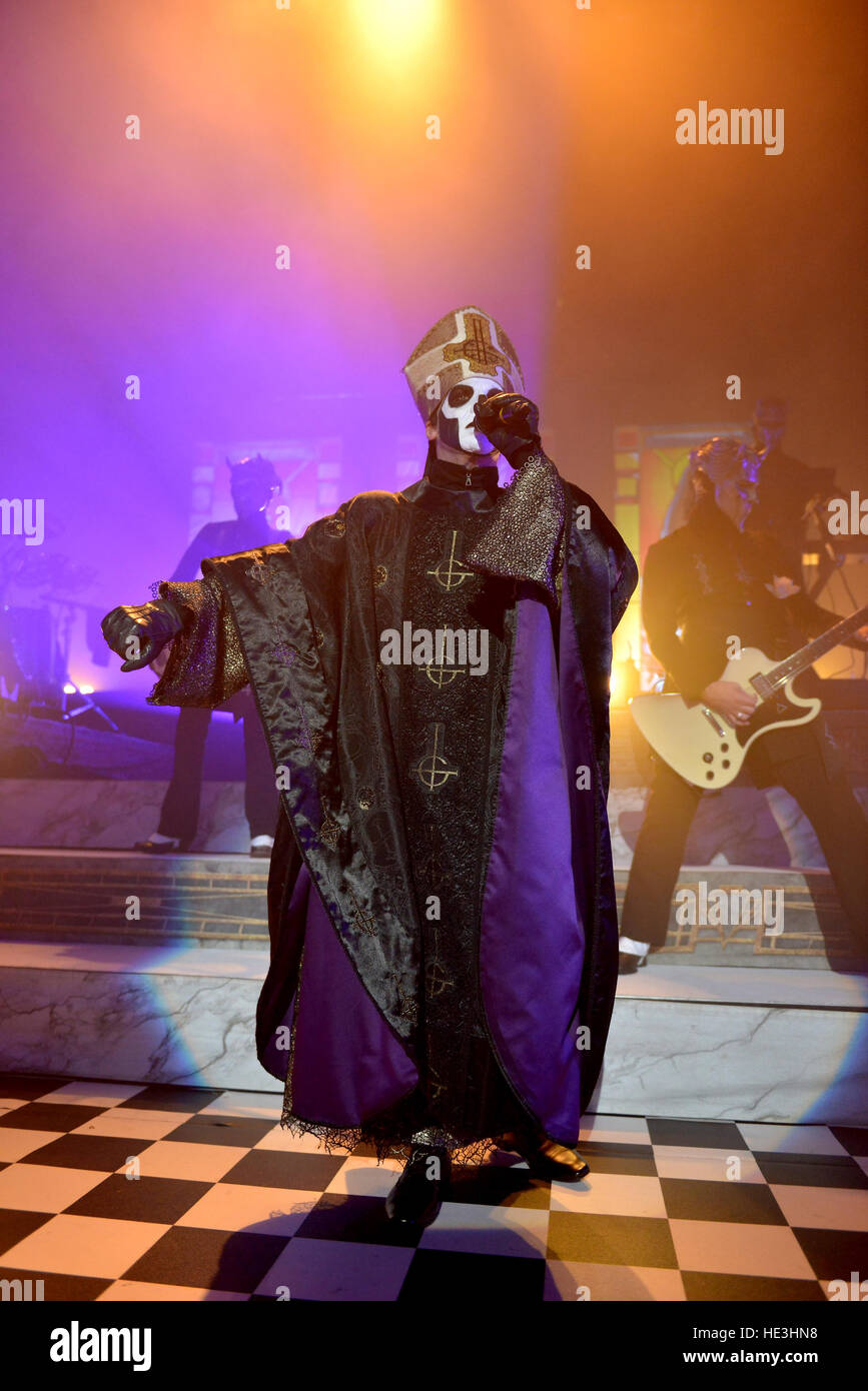 Swedish heavy metal band Ghost performs live in concert at Fillmore ...