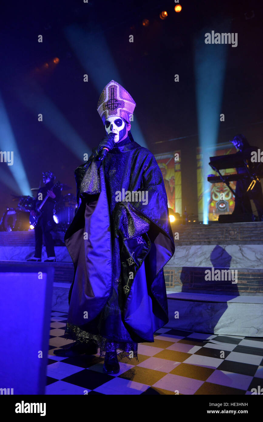 Swedish heavy metal band Ghost performs live in concert at Fillmore ...
