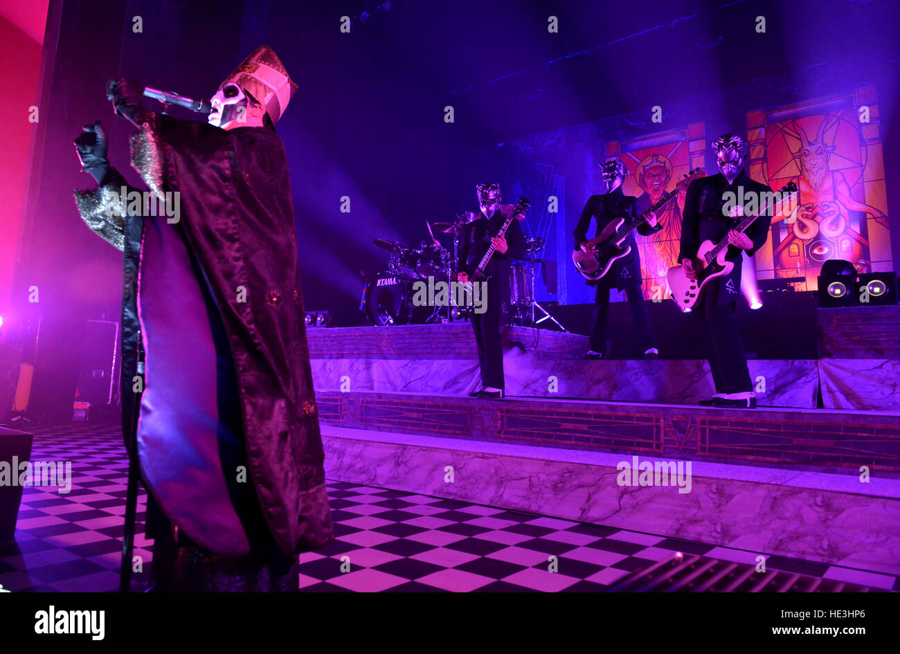 Swedish heavy metal band Ghost performs live in concert at Fillmore ...