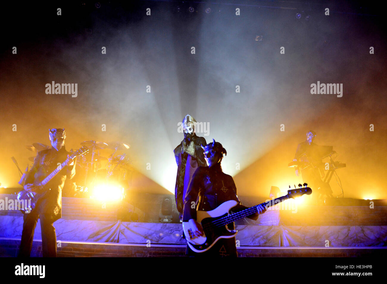 Swedish heavy metal band Ghost performs live in concert at Fillmore ...