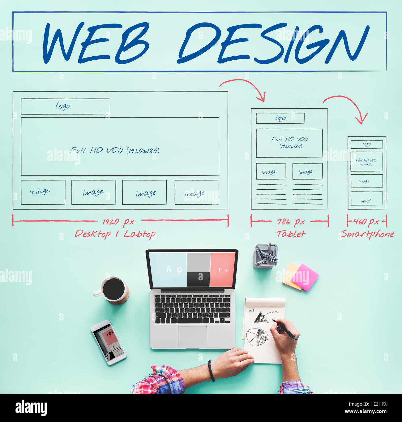 Web Design Layout Content Template Graphic Concept Stock Photo - Alamy