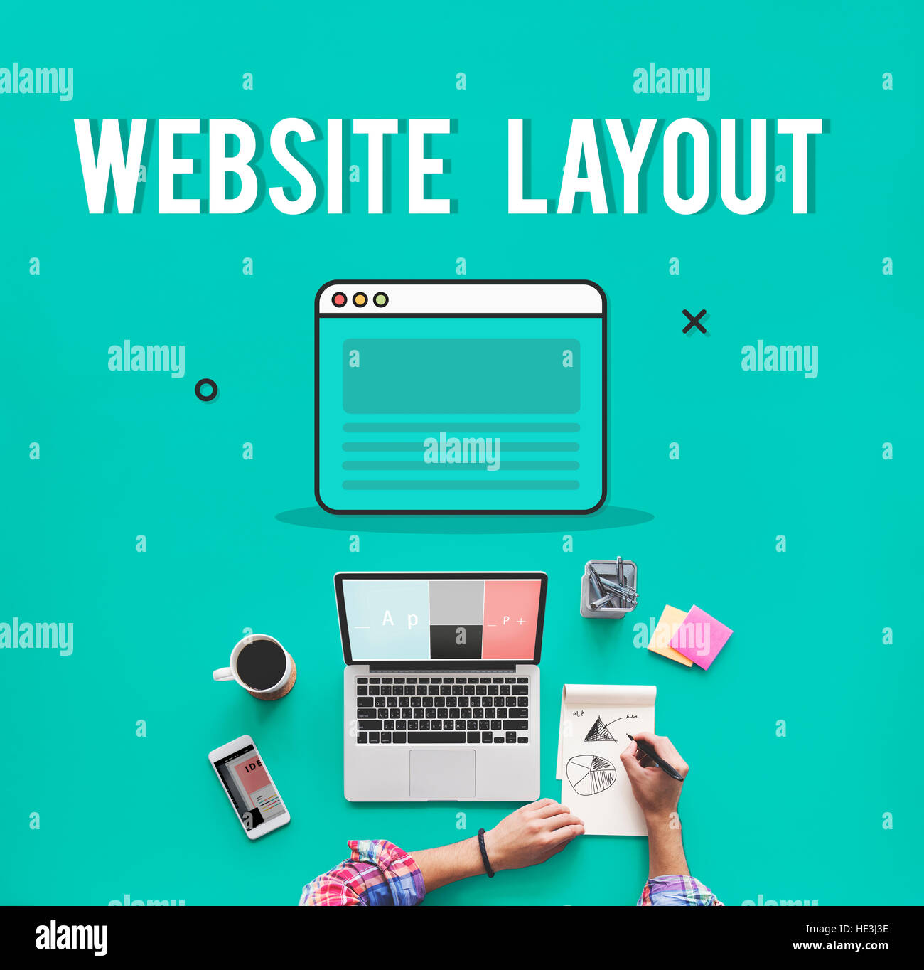 Web Design Template Graphic Concept Stock Photo - Alamy