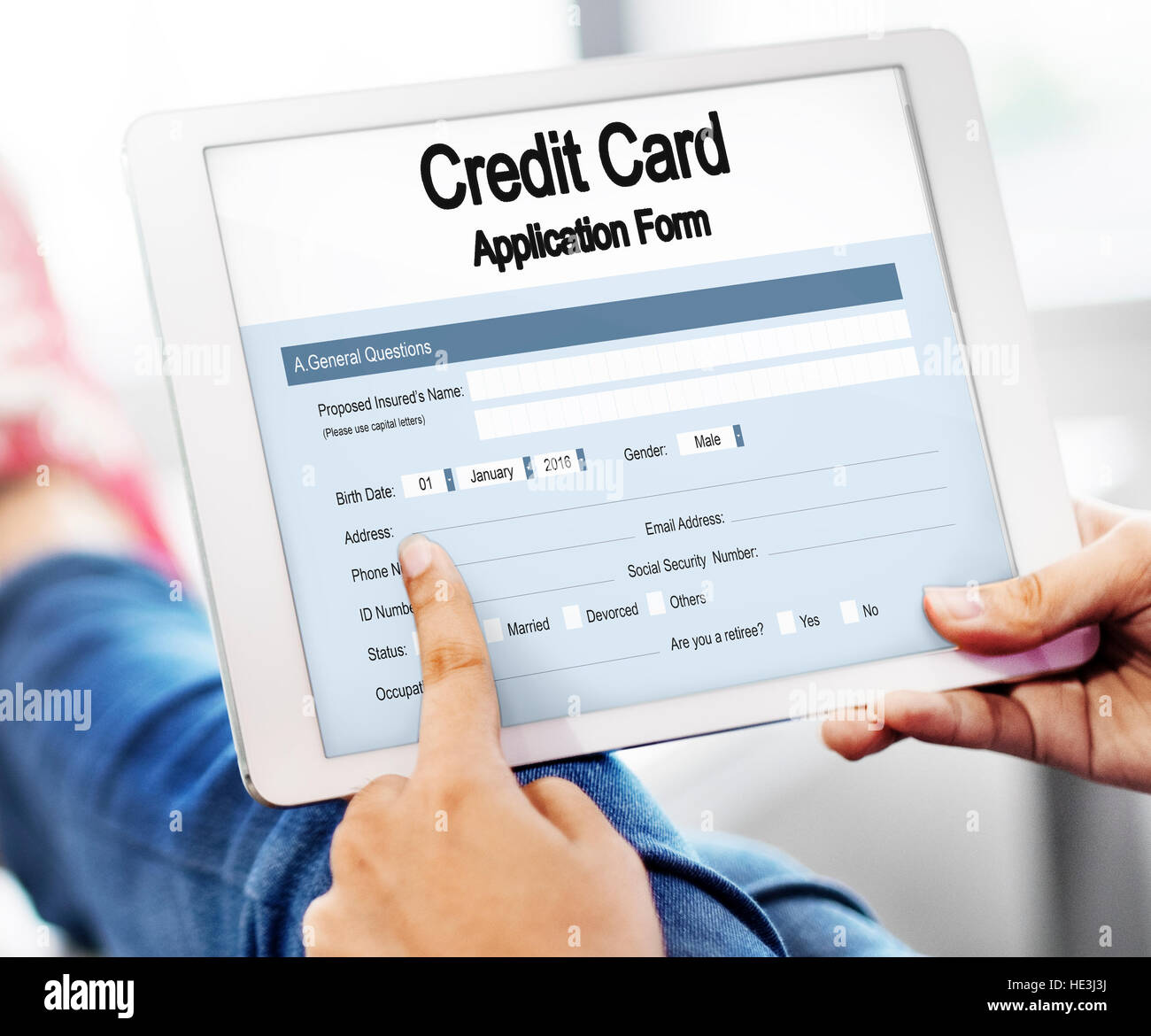 Credit Card Application Form Concept Stock Photo - Alamy