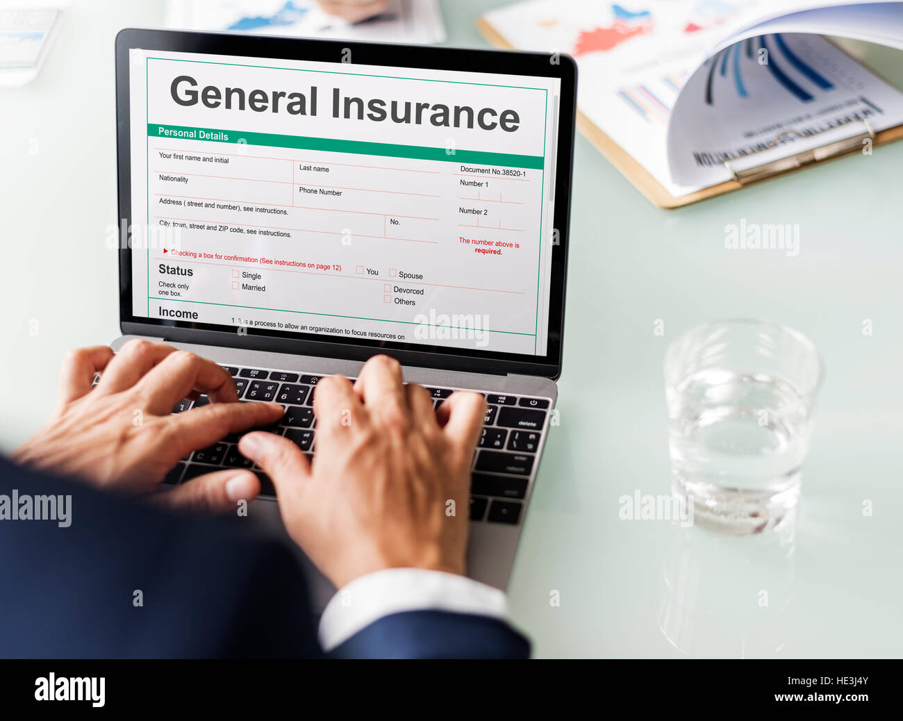 General Insurance Rebate Form Information COncept Stock Photo - Alamy