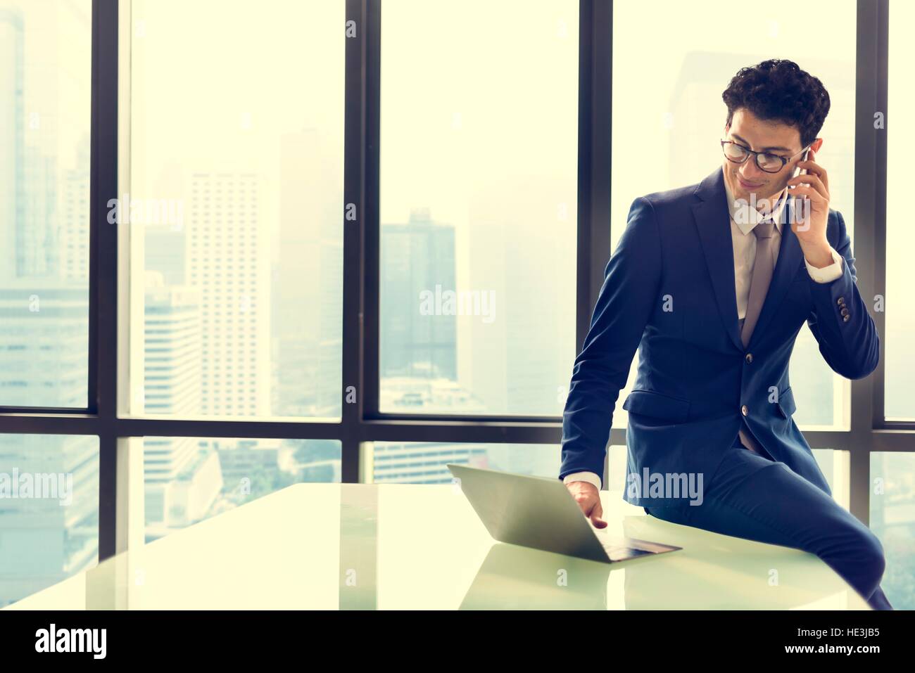 Businessman Enterpreneur Motivation Objective Concept Stock Photo - Alamy
