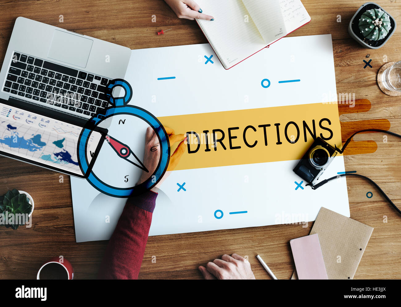 Destination Navigation Compass Graphic Concept Stock Photo - Alamy