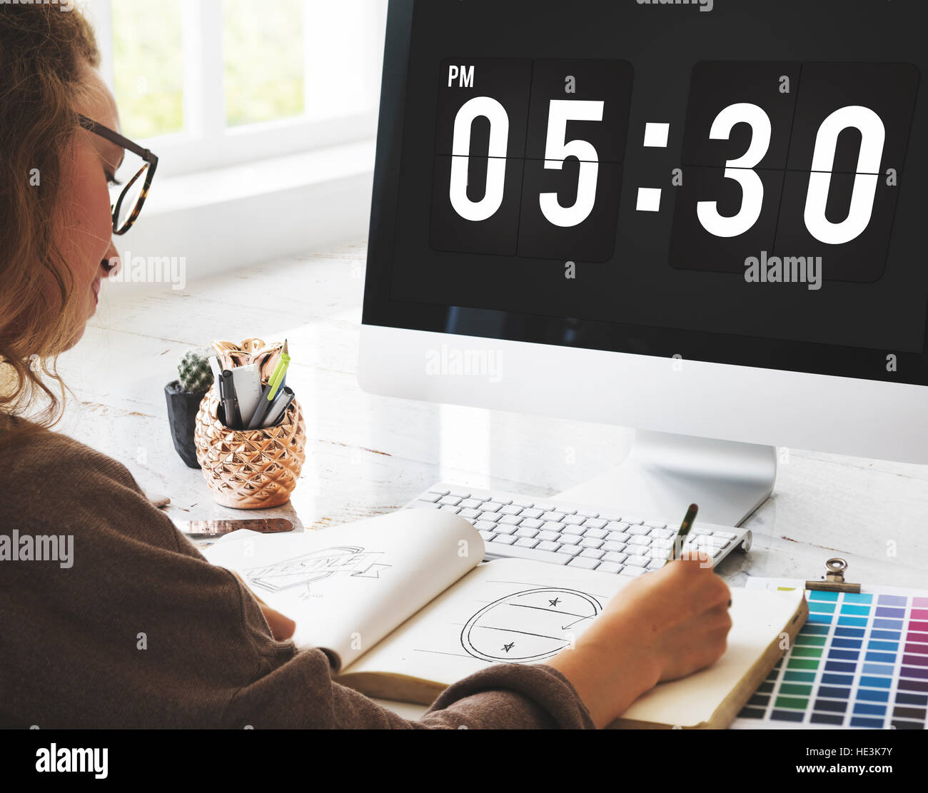 Time Punctual Alarm Second Minute Hour Concept Stock Photo - Alamy