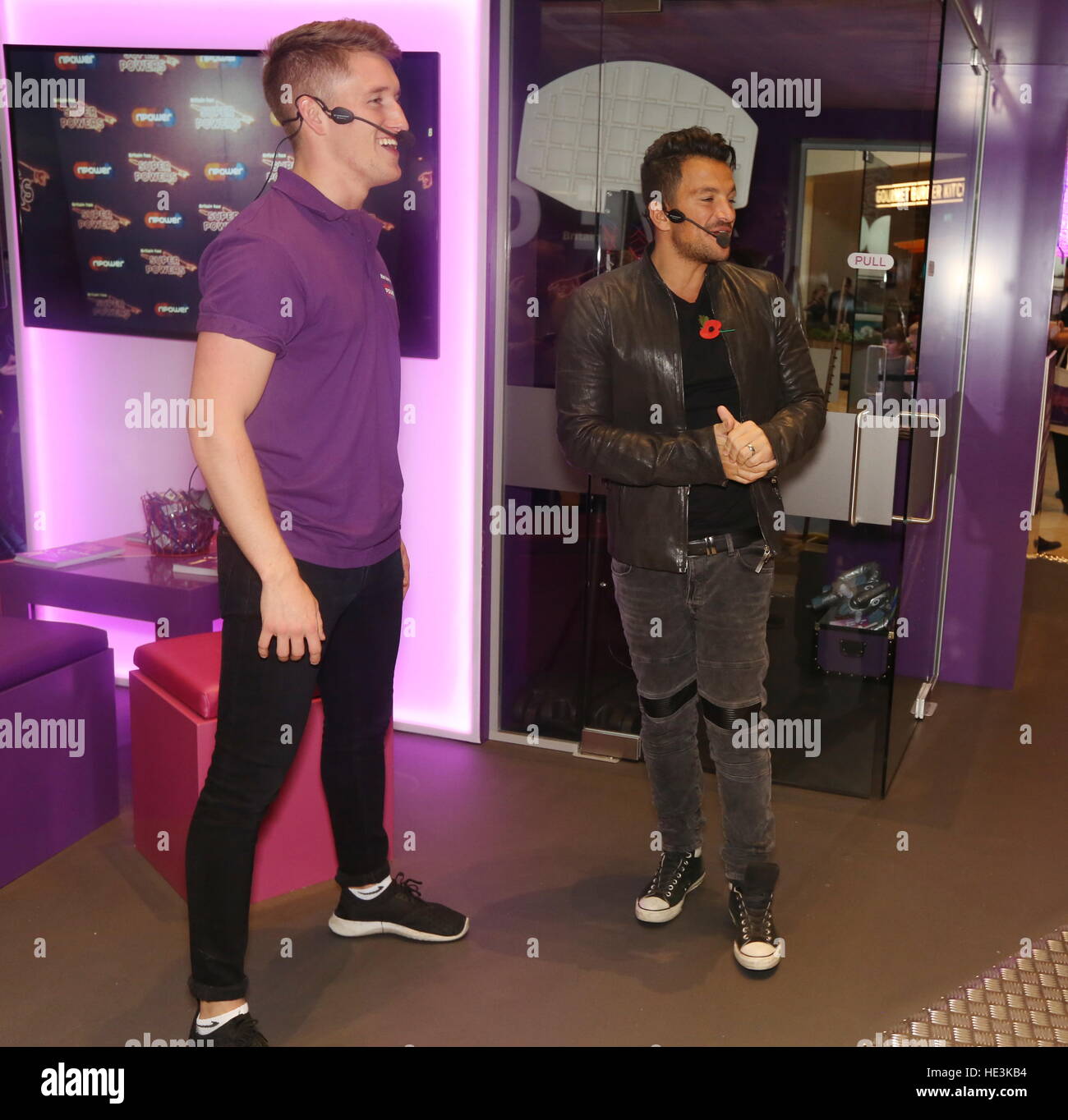 Peter Andre attends an npower talent show event at Bluewater Shopping ...