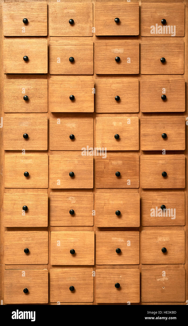 Backgrounds and textures: very old wooden cabinet with drawers Stock ...