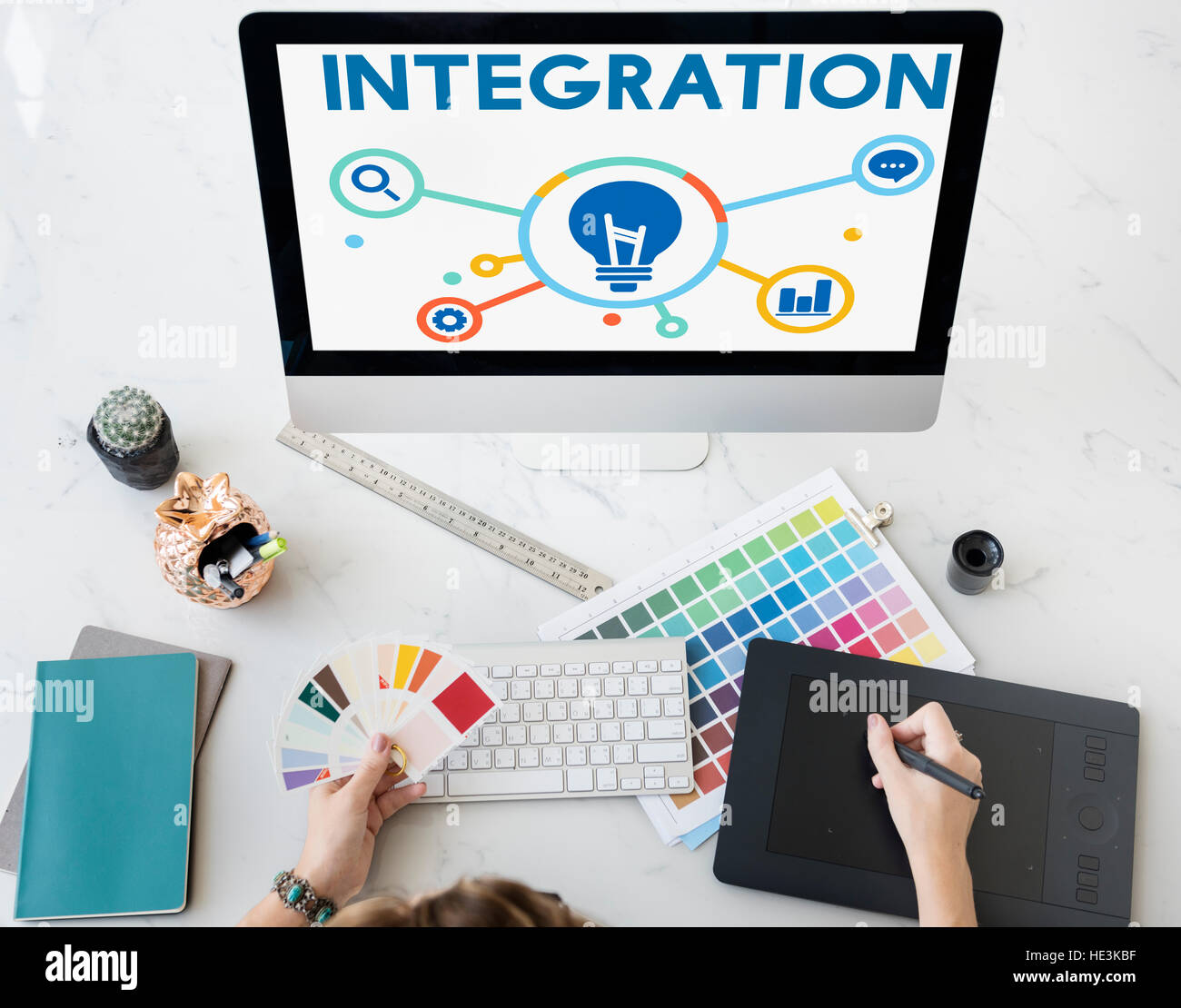 Interaction Integration Company Strategy Concept Stock Photo - Alamy