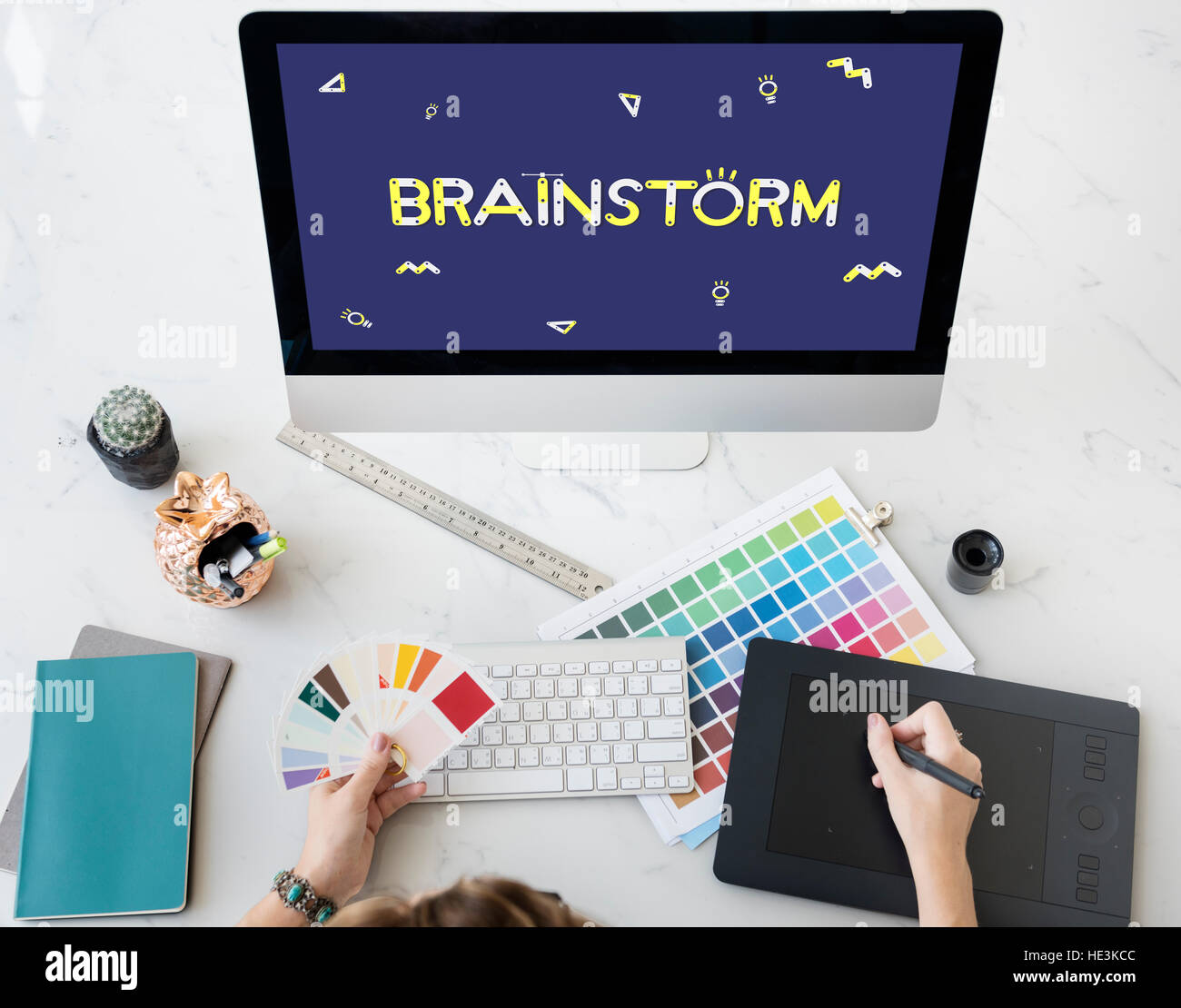 Geometric Font Brainstorm Ideas Concept Stock Photo - Alamy