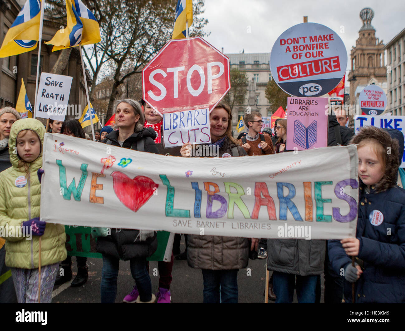 March against cuts to National Libraries, Museums & Galleries Featuring ...