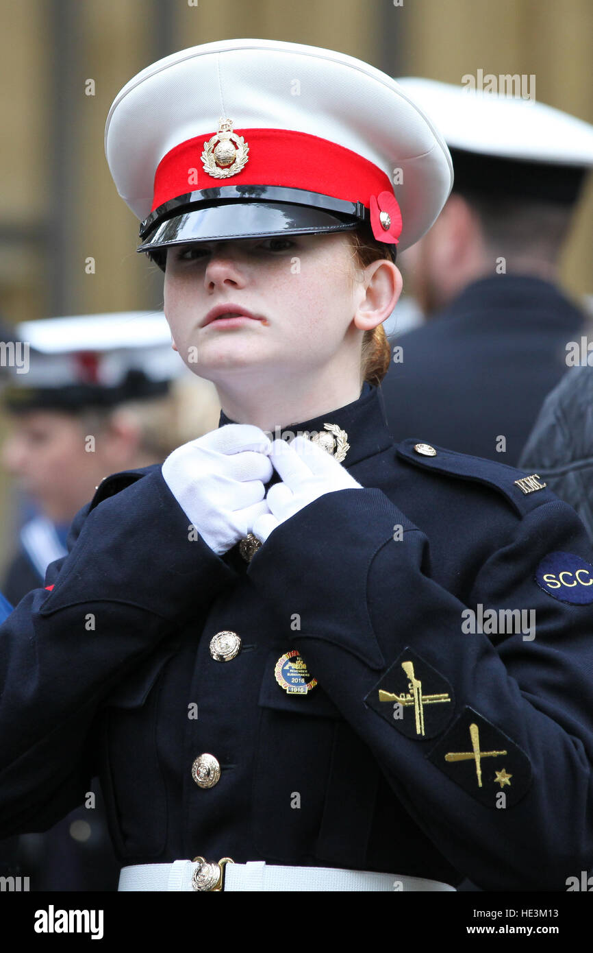 Members of the British Armed Forces hold a Remembrance Field Service at ...