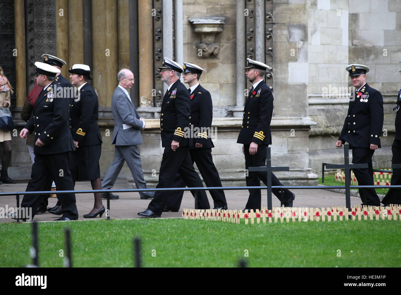 Members of the British Armed Forces hold a Remembrance Field Service at ...
