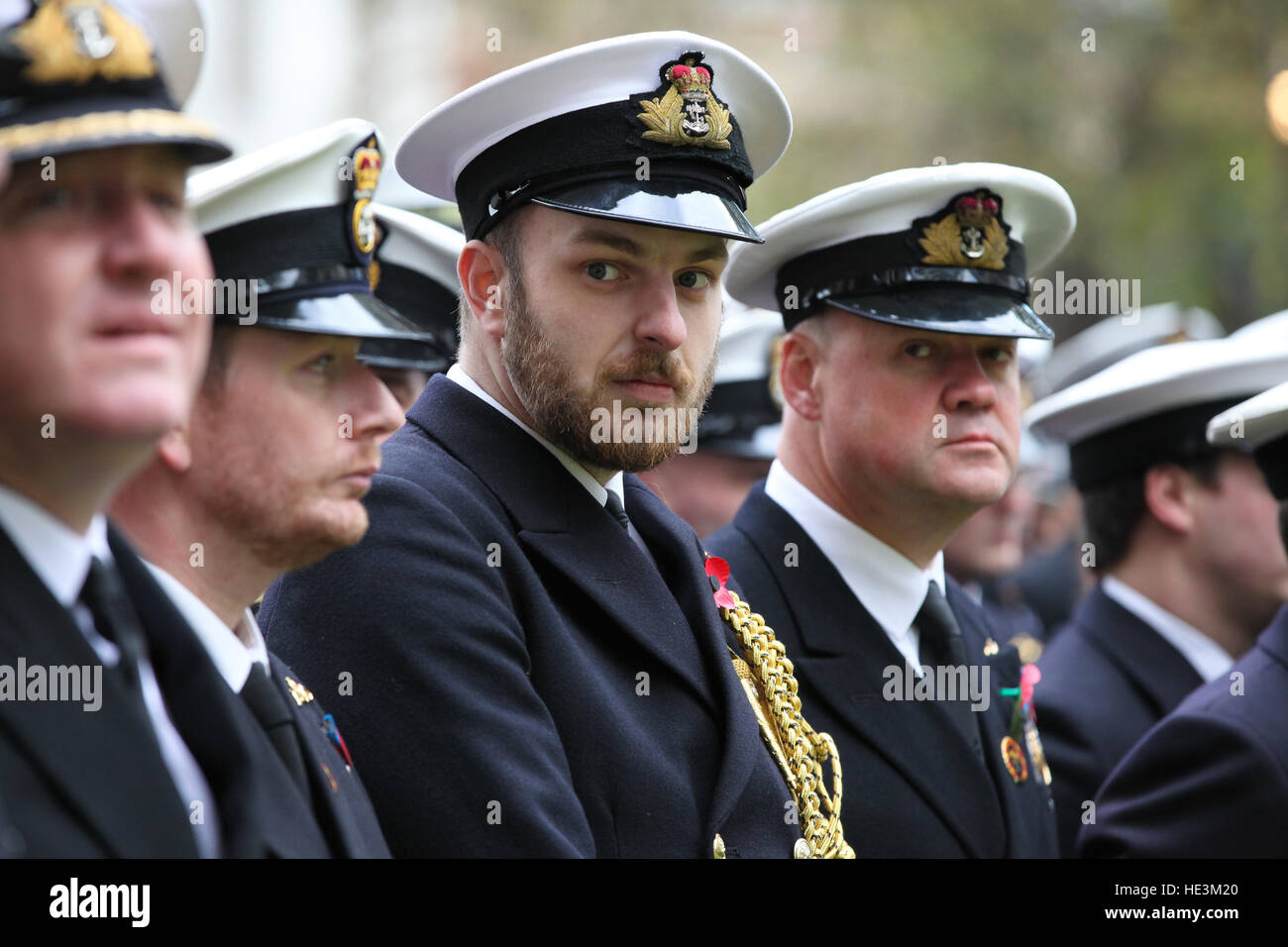 Members of the British Armed Forces hold a Remembrance Field Service at ...