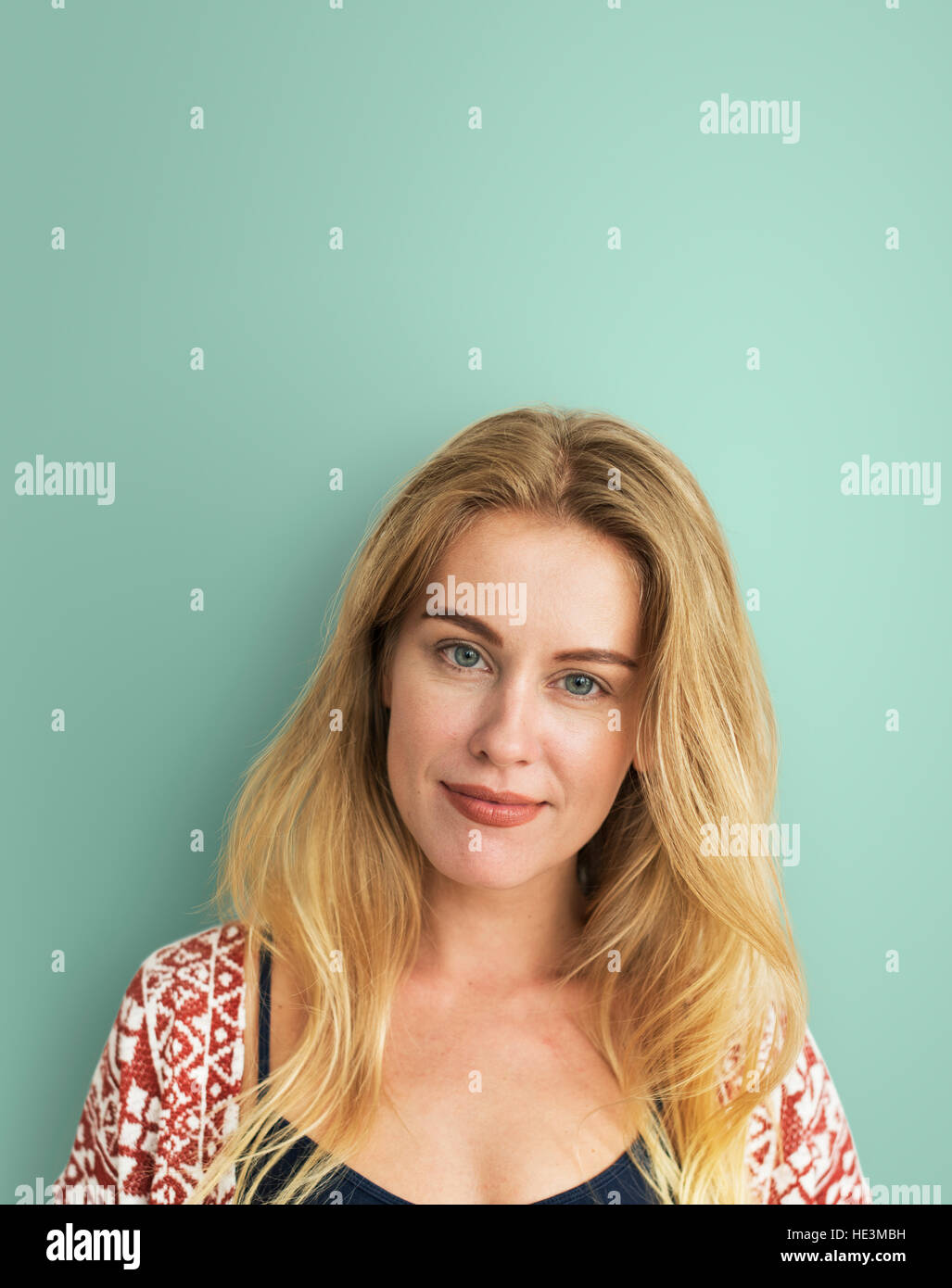 Young Woman Smiling Cheerful Concept Stock Photo - Alamy