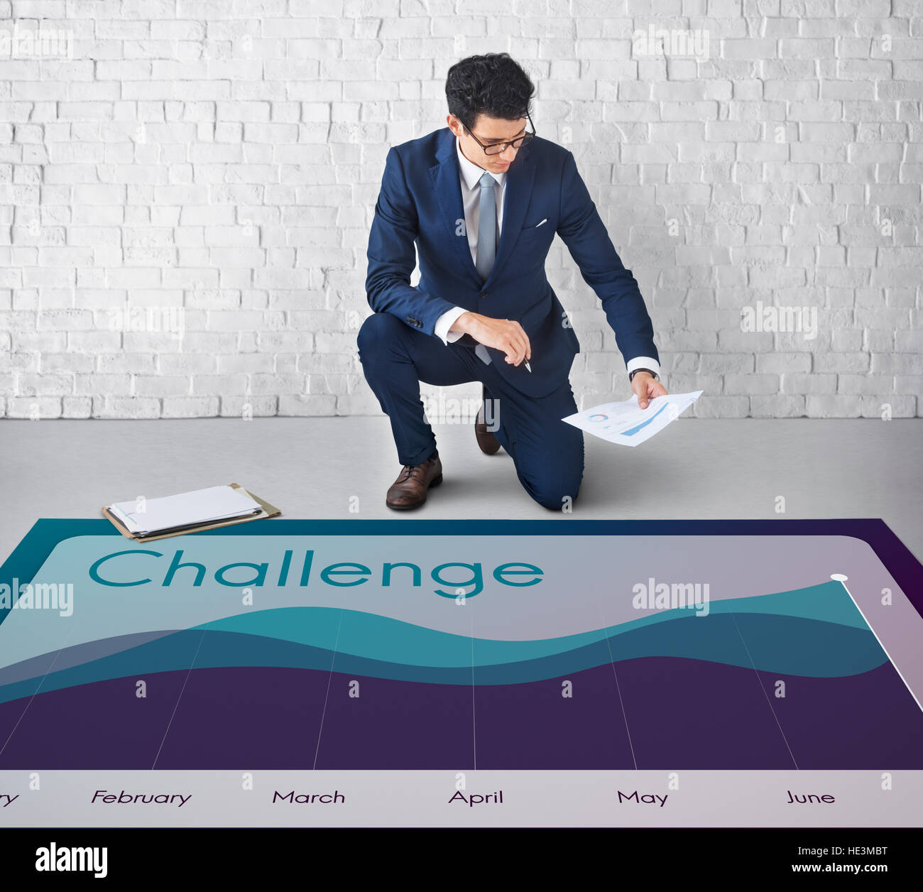 Challenge Business Graph Growth Success Concept Stock Photo - Alamy