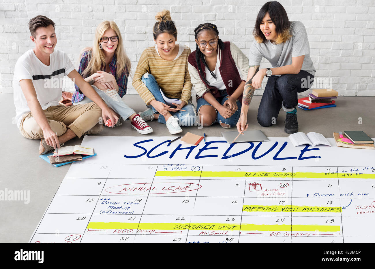Planner Calendar Schedule Date Concept Stock Photo - Alamy