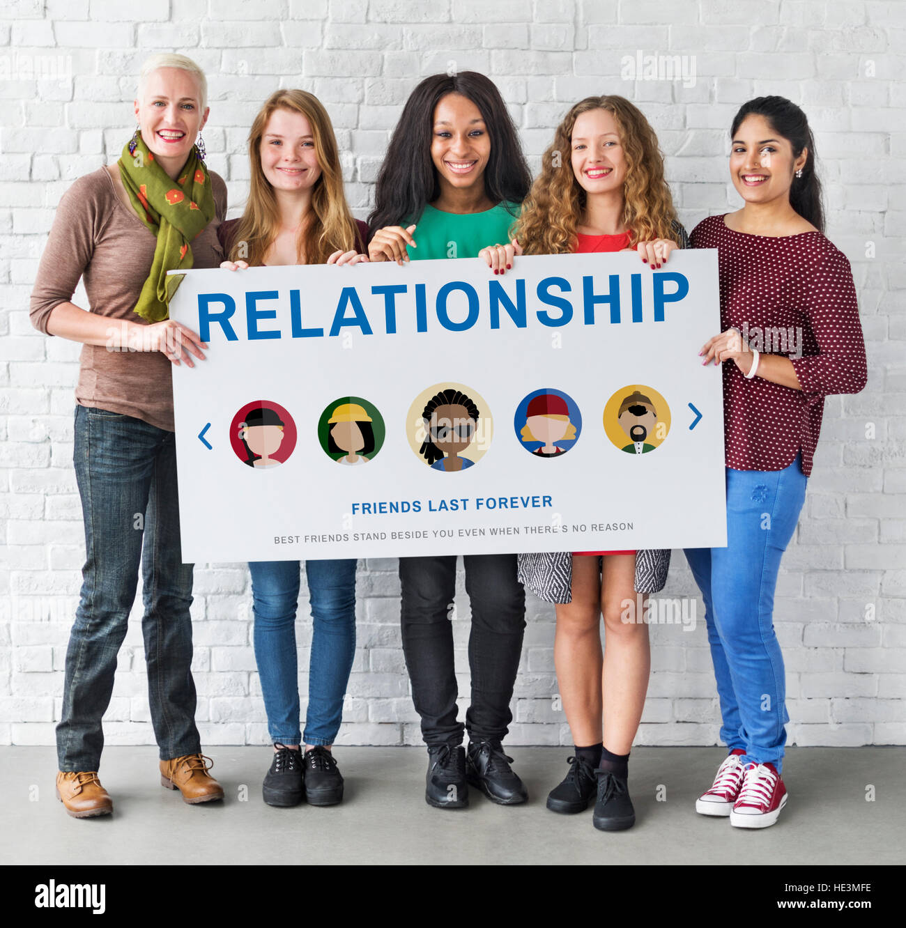 Friendship Togetherness Relationship Diversity People Concept Stock ...