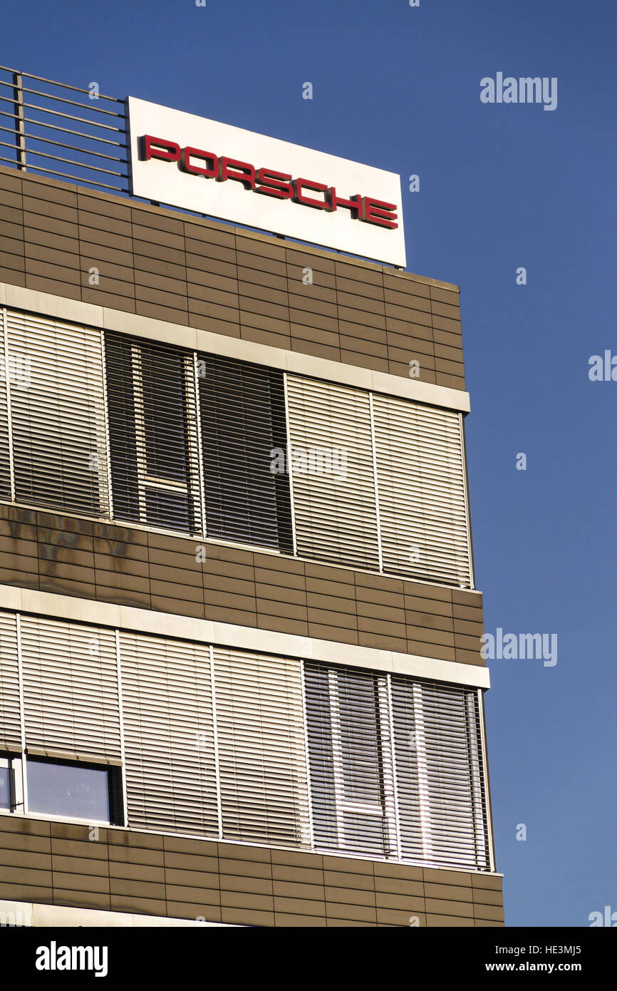 Porsche engineering company logo on Czech headquarters building Stock ...