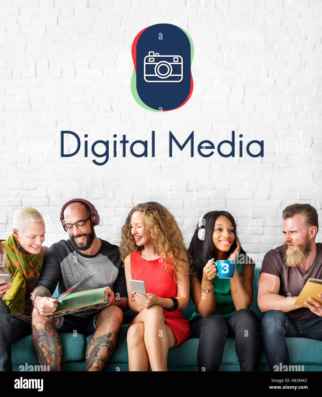 Digital Media Technology Networking Concept Stock Photo - Alamy