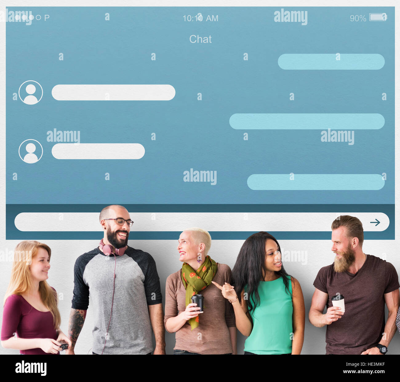 Blank Chat Mock Up Concept Stock Photo - Alamy
