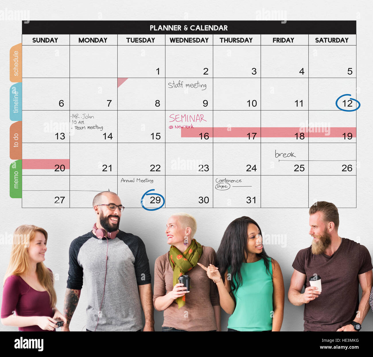 Planner Calendar Schedule Date Concept Stock Photo - Alamy