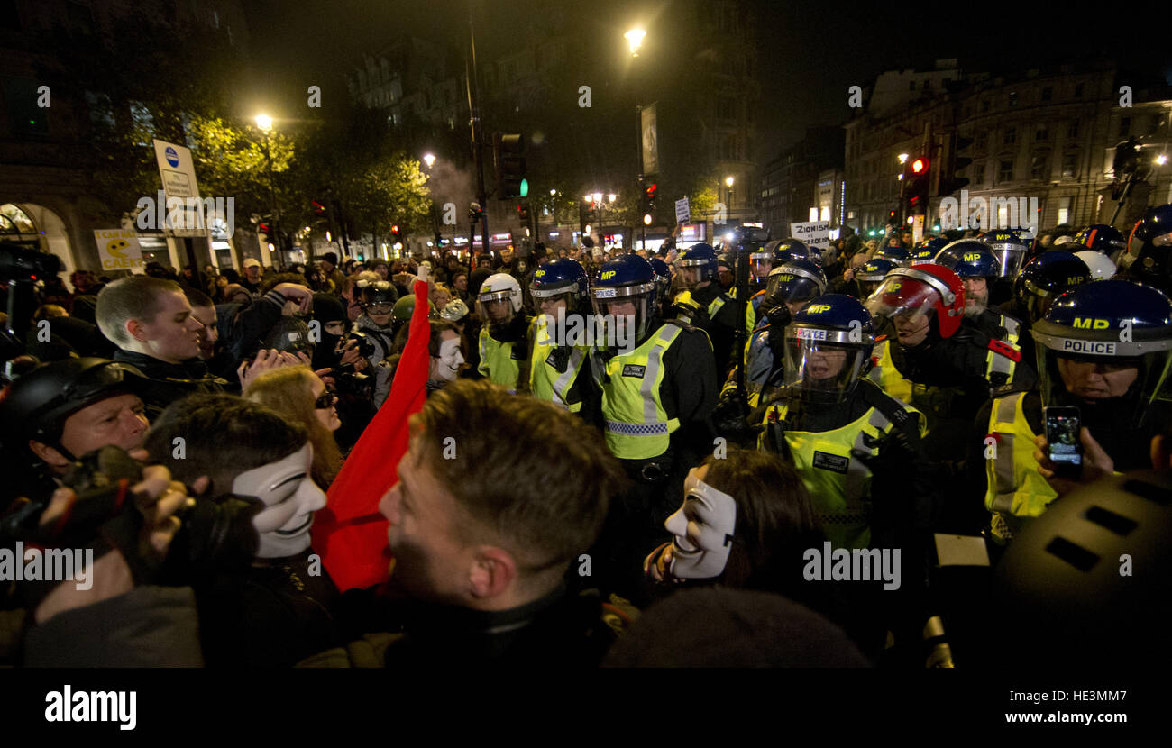 Million Mask March, London, UK Protest Featuring: Atmosphere Where ...