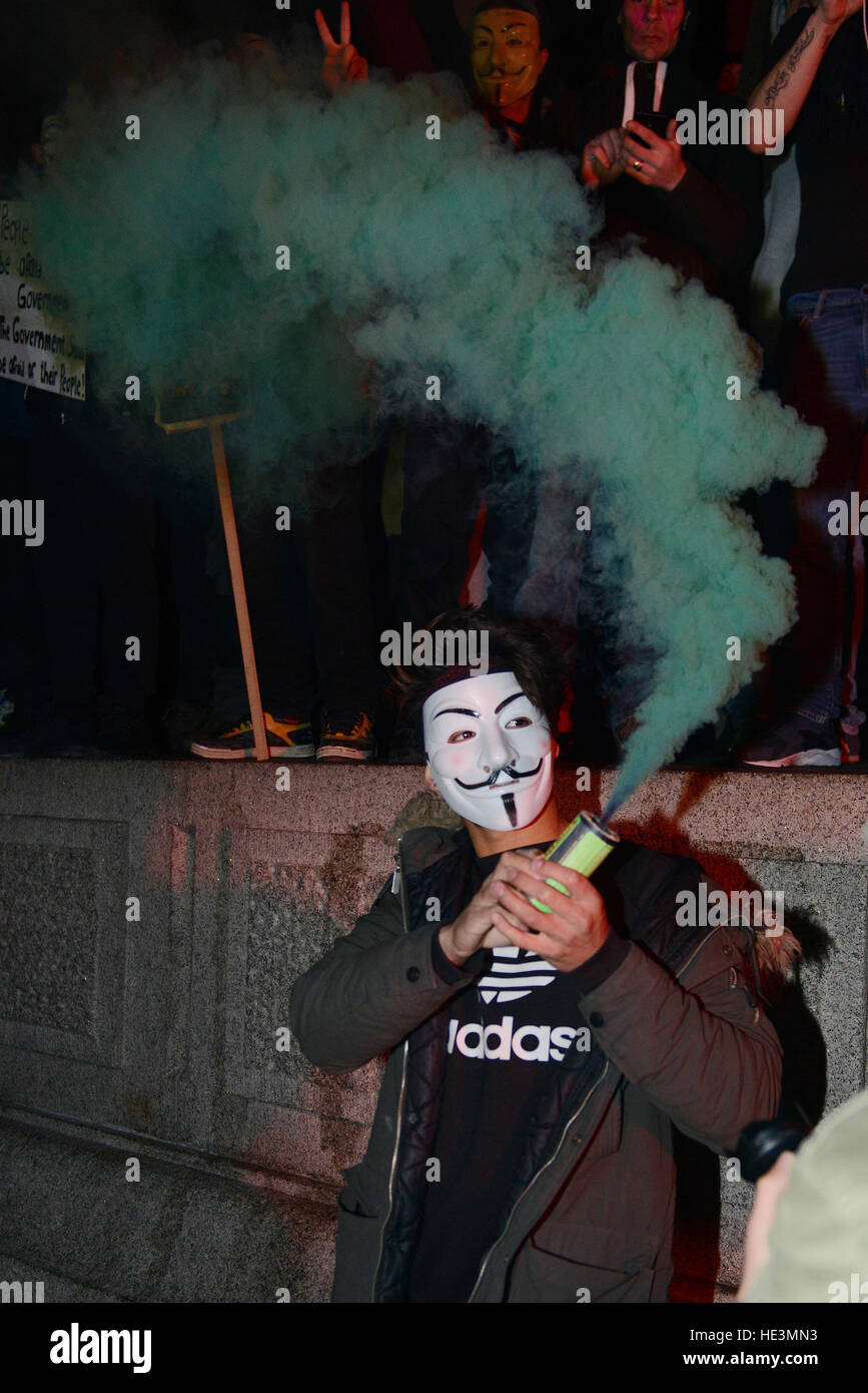 Hundreds of supporters of the anti capitalist group Million Mask March ...