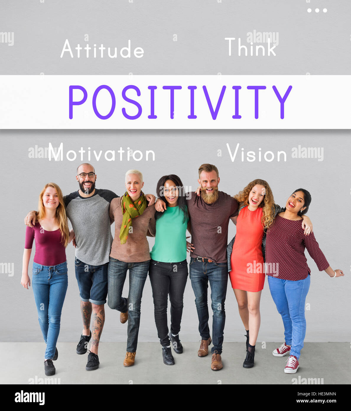 Positivity Simplify Attitude Motivation Concept Stock Photo - Alamy