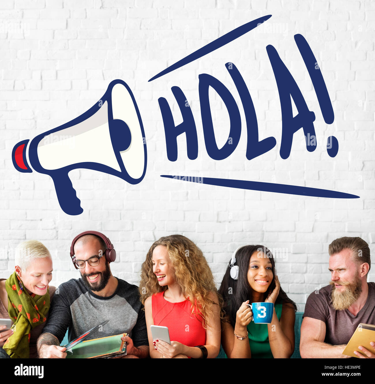 Bonjour ciao hola hello hi hi-res stock photography and images - Alamy